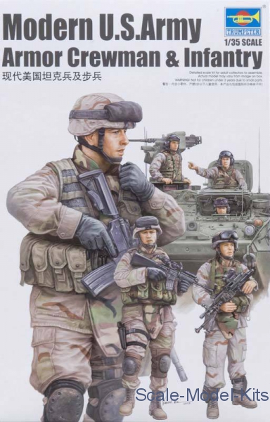 Trumpeter - Modern U.S.Army Armor Crewman & Infantry - plastic scale ...