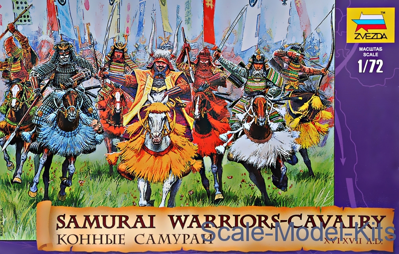 Samurai cavalry XVI-XVII A.D.-Zvezda plastic scale model kit in 1:72 ...